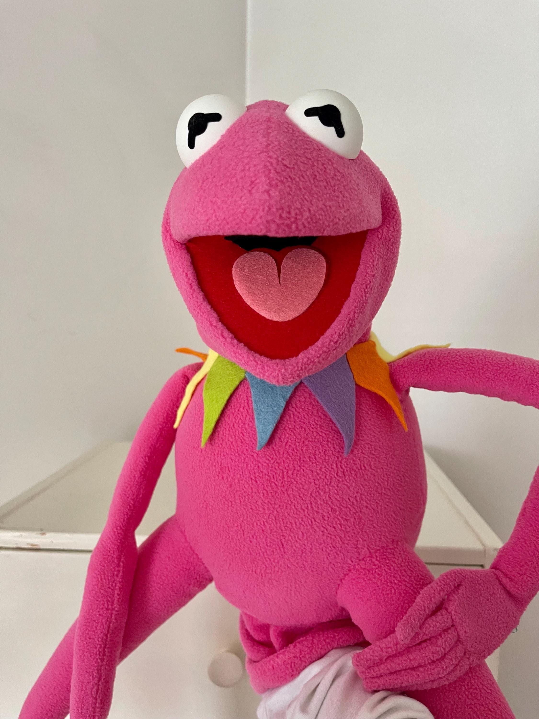 Pink Kermit the Frog Puppet Replica Hand Puppet Muppet, 1:1 ...