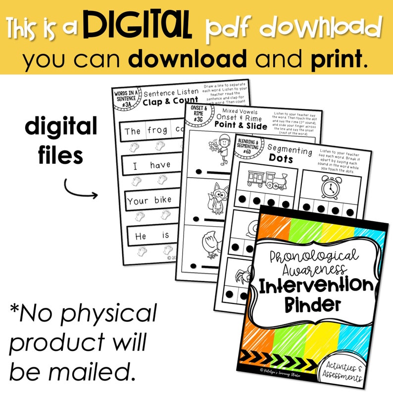 Phonemic Awareness Activities Science of Reading Phonological - Etsy