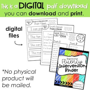 Reading Fluency Reading Activities, Beginning Reading Passages, Early ...