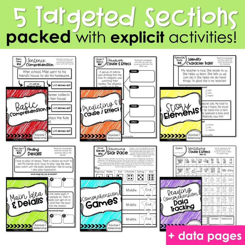 Reading Comprehension First Grade Activities, 2nd Grade Reading ...