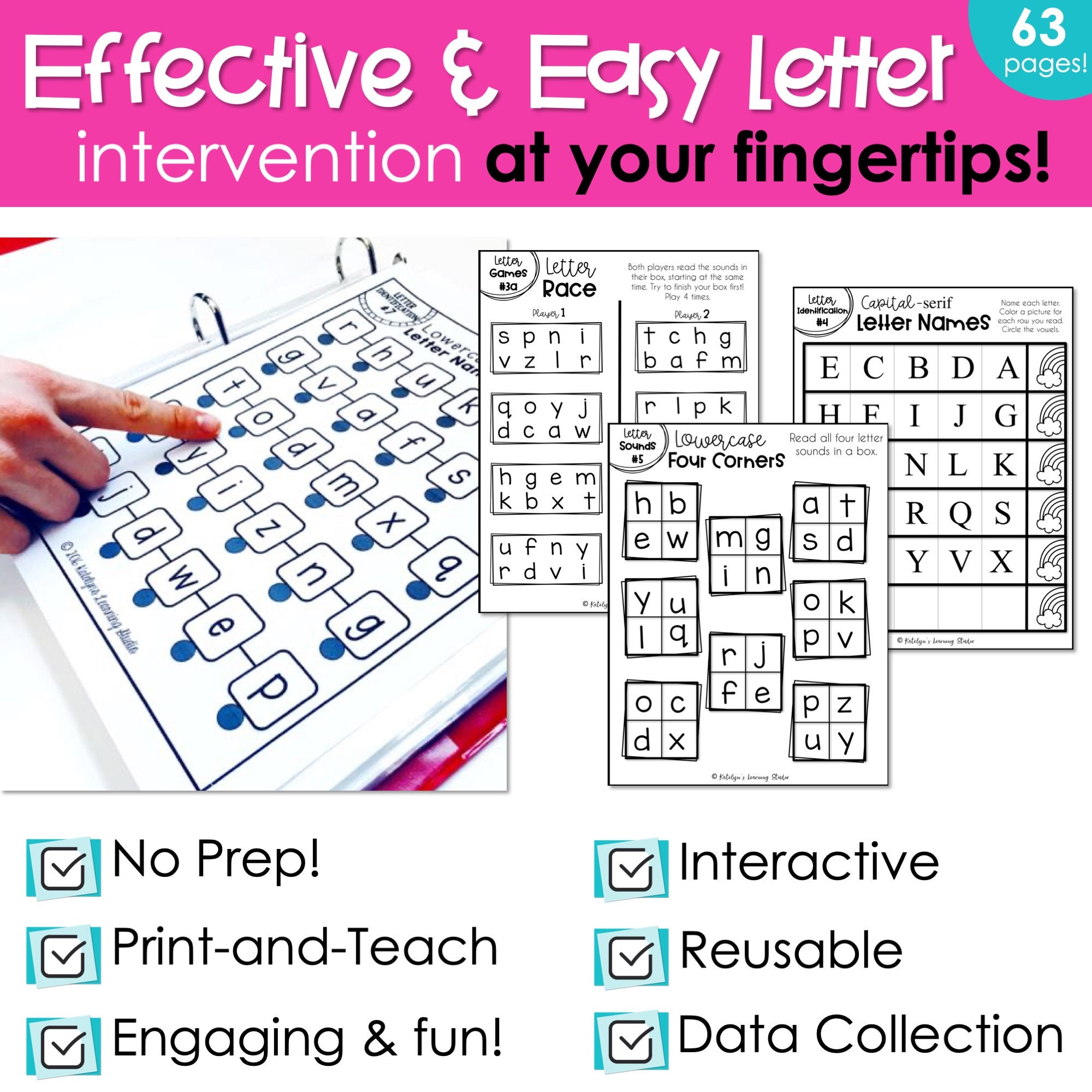 Letter Sounds and Letter Recognition Worksheets for Kindergarten ...