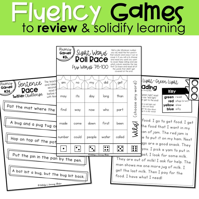Reading Fluency Reading Activities, Beginning Reading Passages, Early ...