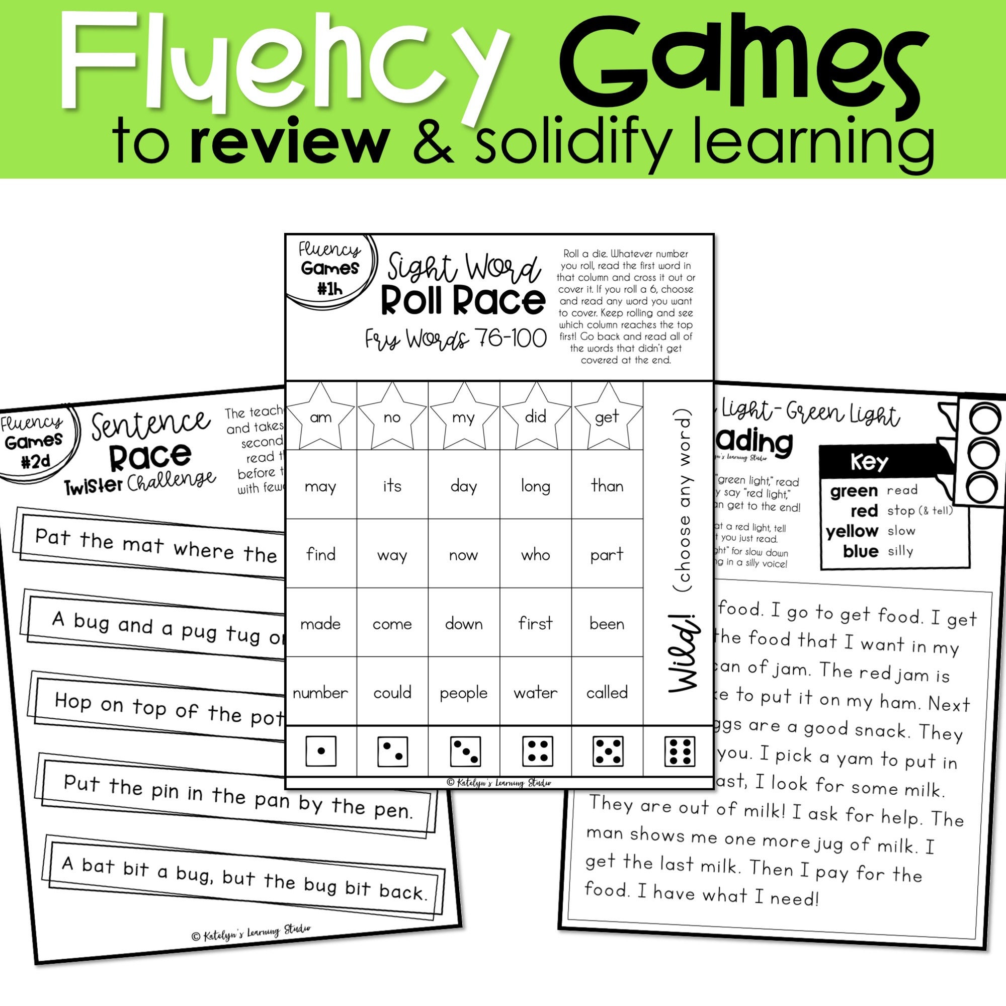 Reading Fluency Reading Activities, Beginning Reading Passages, Early ...