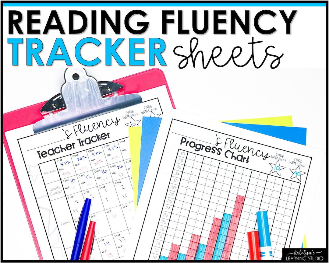 Reading Fluency Data Tracker for Progress Monitoring Reading Assessment ...