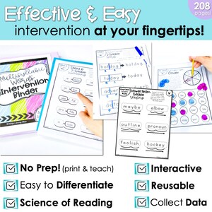 Reading Multisyllabic Words - Phonics Learning Binder, Worksheets for ...