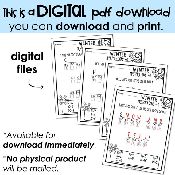 Hojas De Trabajo De Suma De Invierno De Segundo Grado