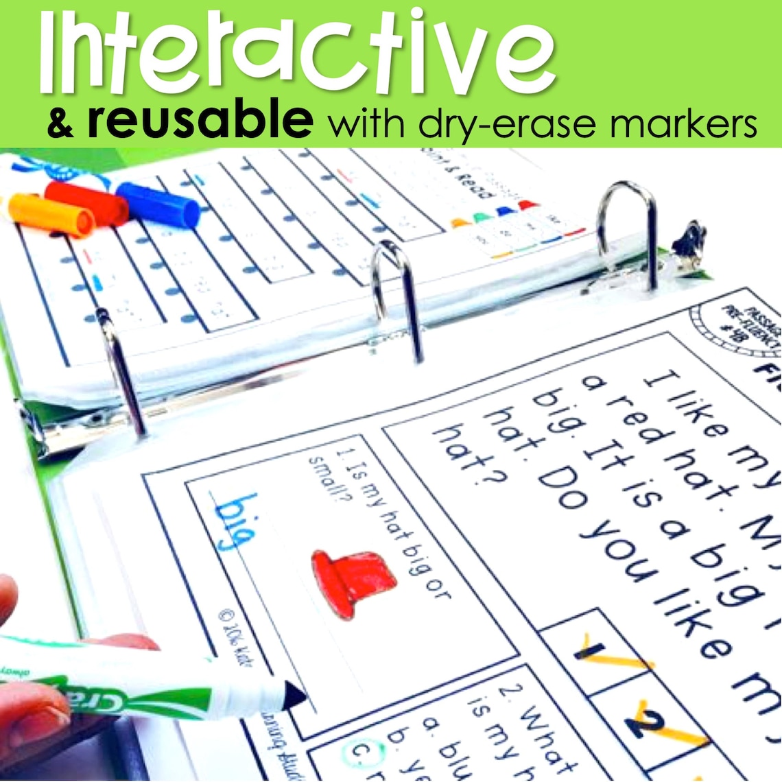 Reading Fluency Reading Activities, Beginning Reading Passages, Early ...