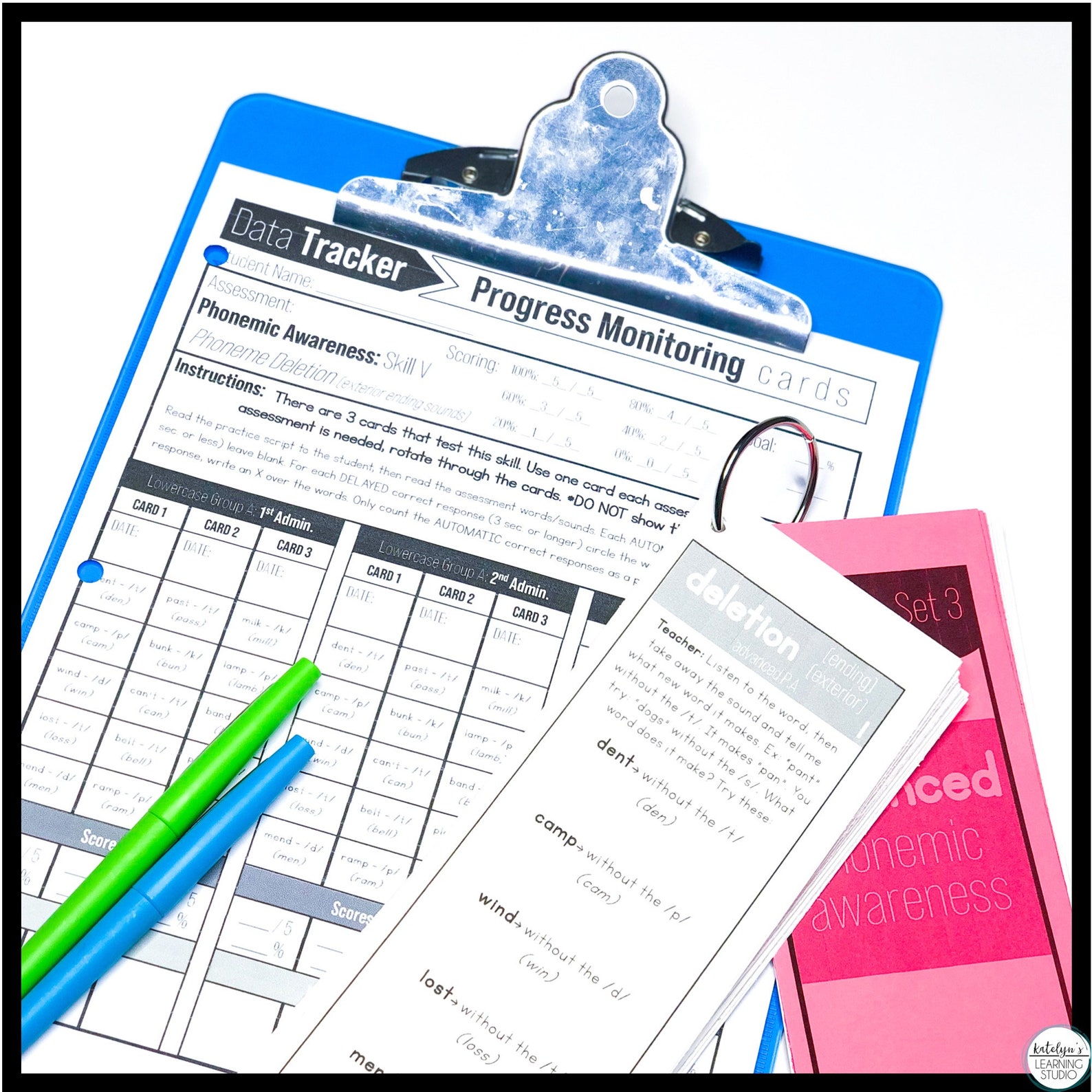 Phonemic Awareness Progress Monitoring Data Tracker Reading ...