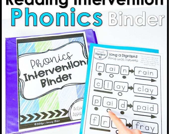 Phonics Binder Reading Intervention Fluency Phonics Curriculum Book ...