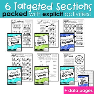 Phonics Games, Phonics Worksheet Binder, Phonics Printables Reading ...