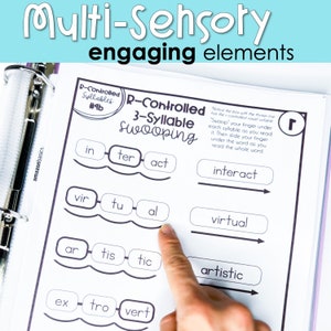 Reading Multisyllabic Words - Phonics Learning Binder, Worksheets for ...