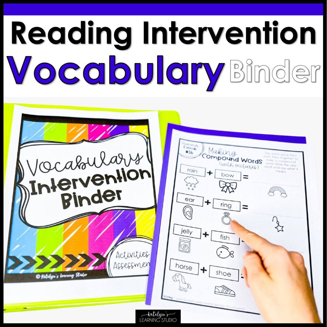 Vocabulary Notebook for Reading Intervention and Homeschool, Vocabulary ...