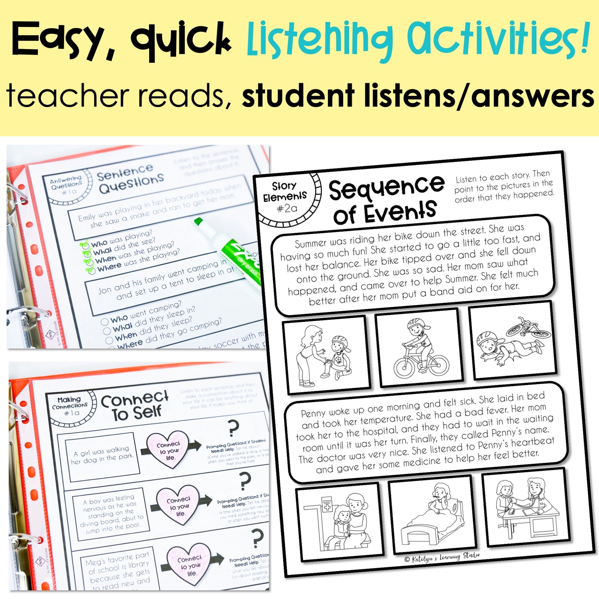Listening Skills for Comprehension Reading Intervention, Reading ...