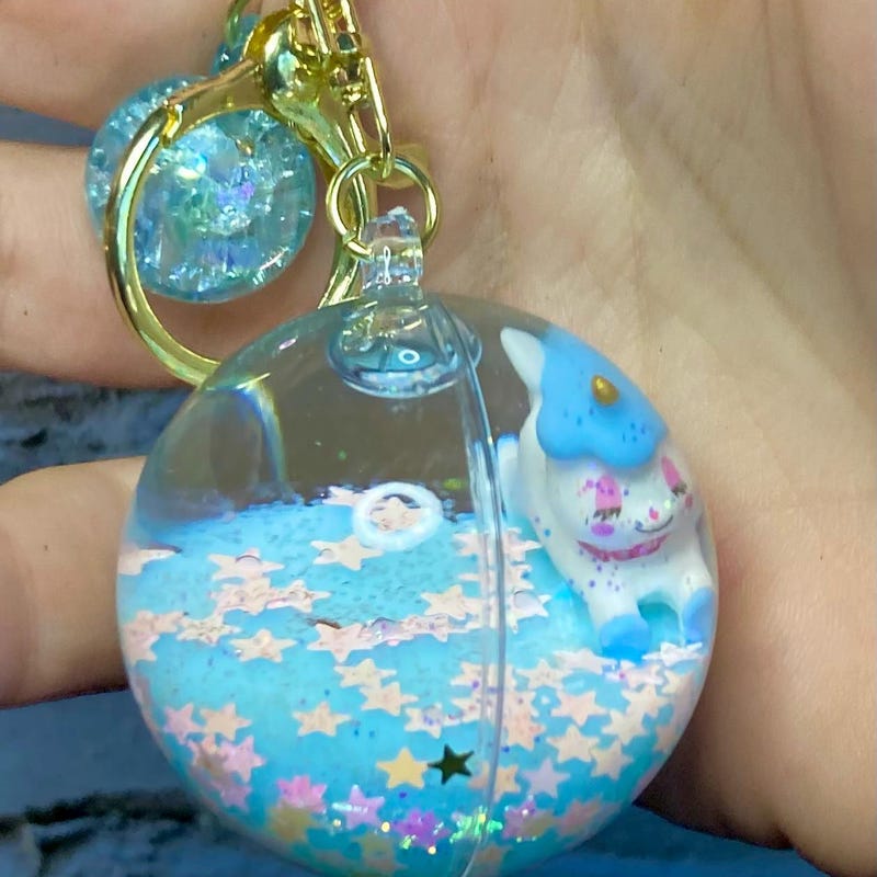 Liquid Keychain - Etsy