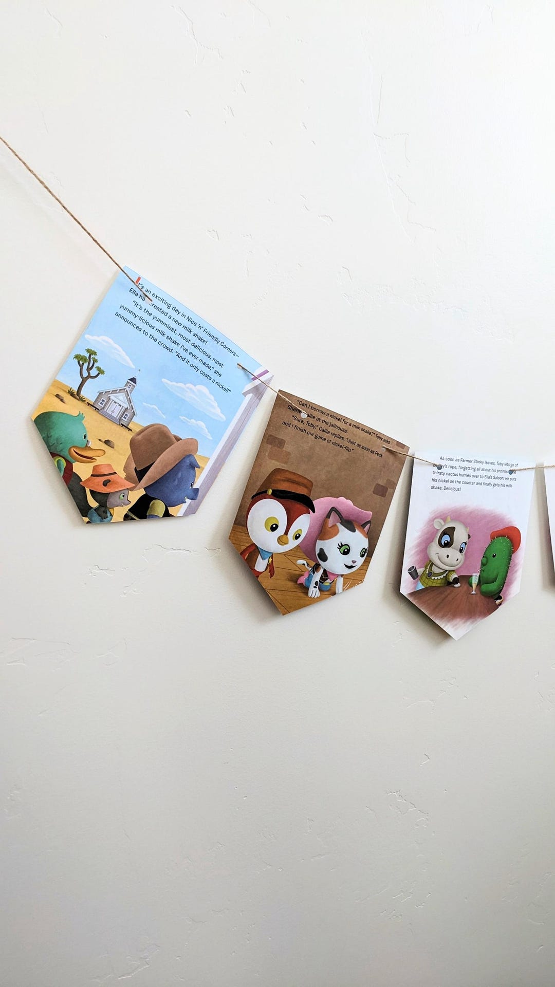 Sheriff Callie Golden Book Page Garland, Children's Party Banner ...