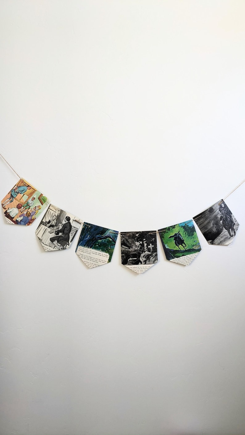 Headless Horseman Book Page Garland: Upcycled Children's Banner - Etsy