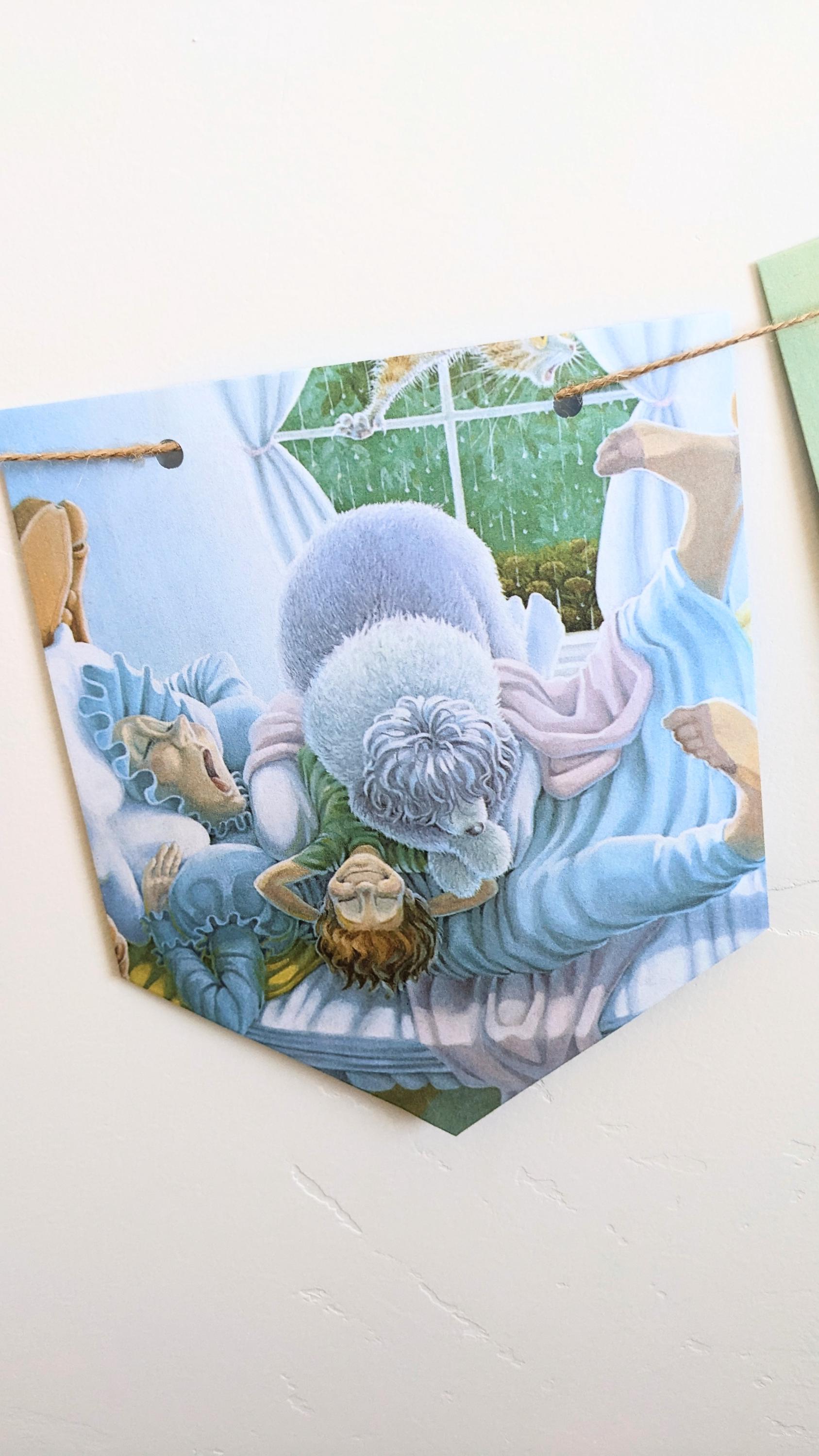 The Napping House Book Page Garland, Children's Party Banner, Bedroom ...