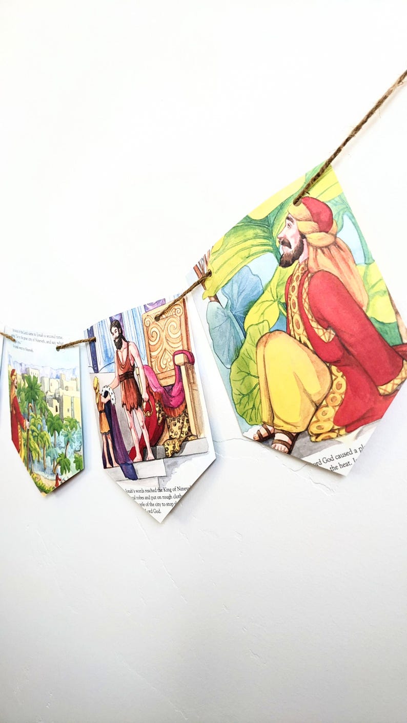 Jonah & the Whale Golden Book Page Garland, Children's Party Banner ...