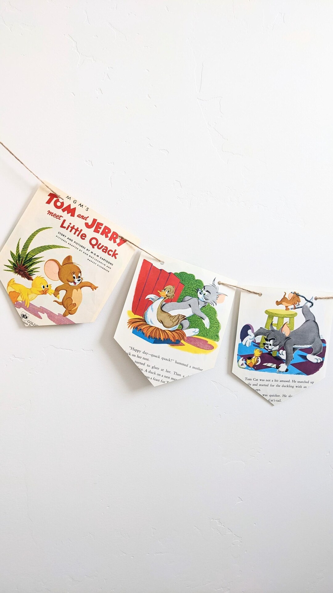 Tom and Jerry Meet Little Quack Golden Book Page Garland, Children's ...