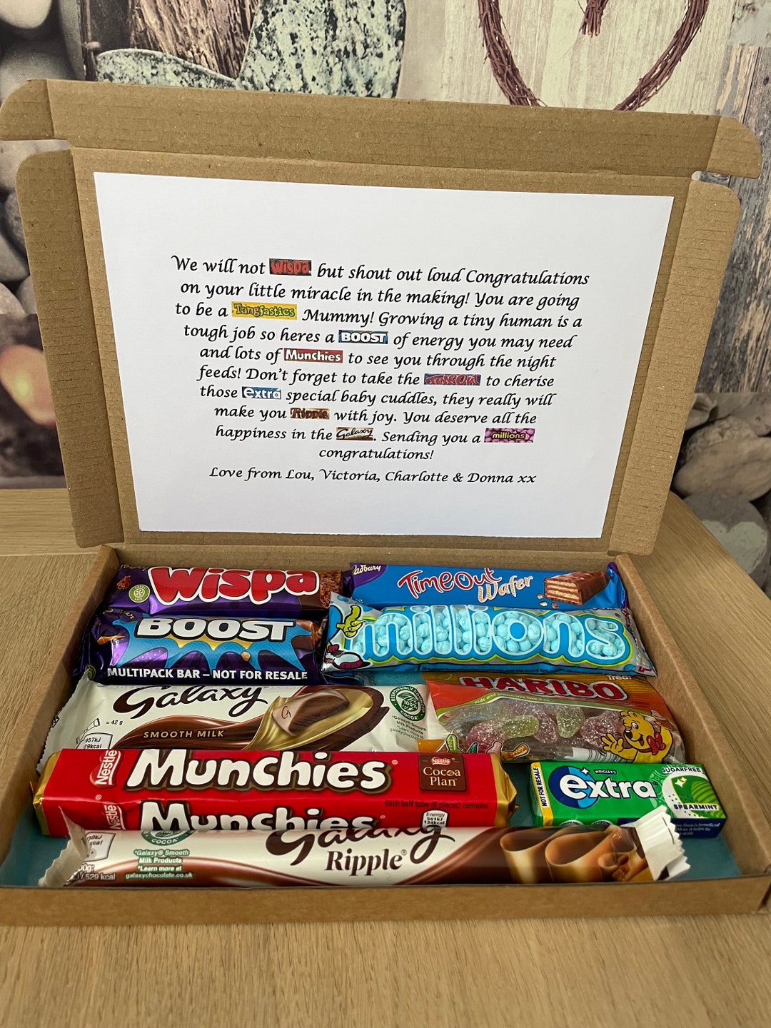 Mum / Mummy to Be Chocolate Poem Letter Box Gift, Can Be Personalised ...