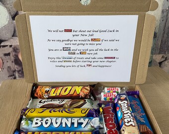 New Job Personalised Chocolate Message Gift Box - Etsy UK