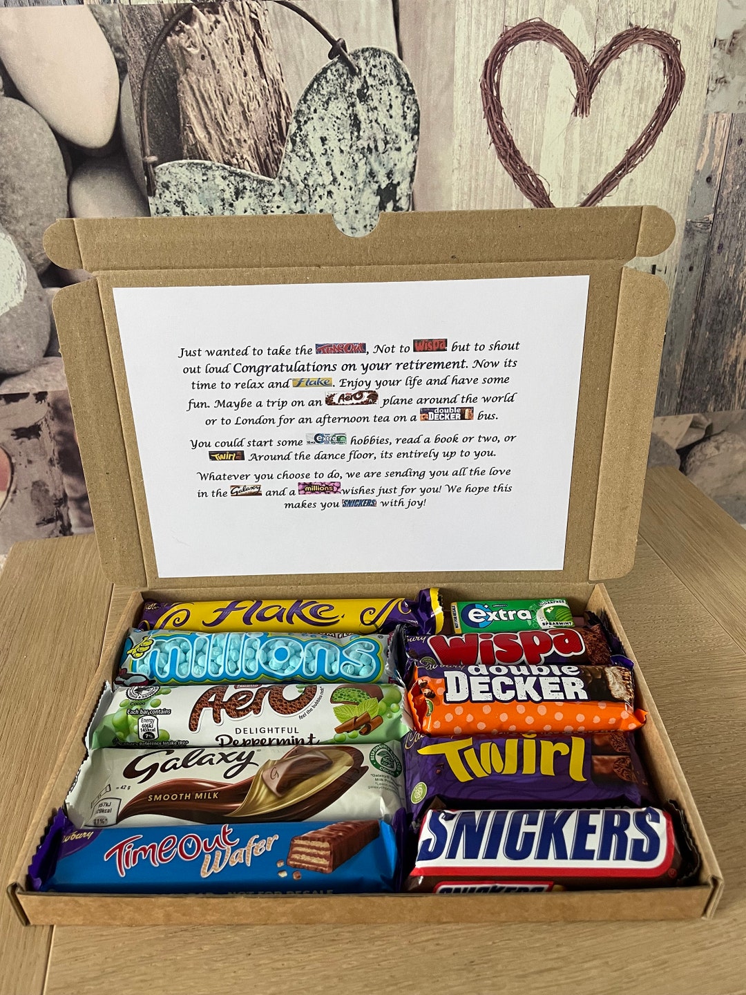 Happy Retirement Chocolate Poem Letter Box Gift Can Be Personalised ...