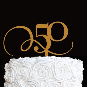 50 Birthday Cake Topper / 50 Anniversary Cake Topper : SVG File for ...