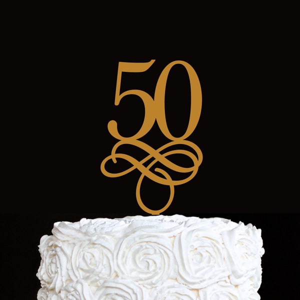 50 Cake Topper - Etsy