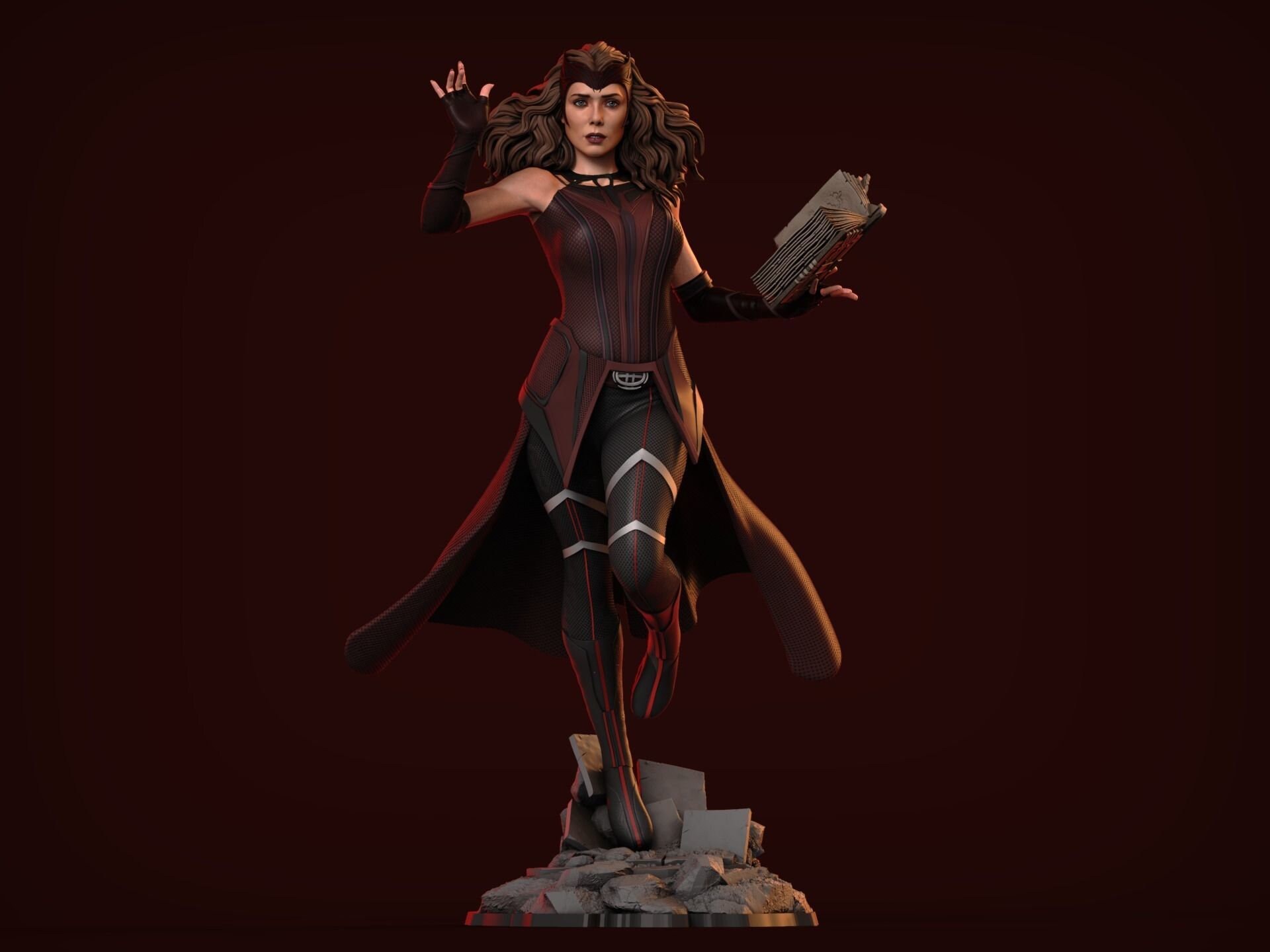 Scarlet Witch - Wanda Maximoff 3D STL File - Scarlet Witch Figure ...