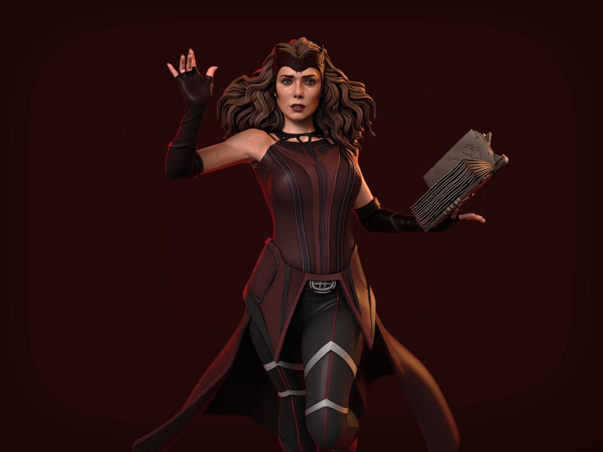 Scarlet Witch - Wanda Maximoff 3D STL File - Scarlet Witch Figure ...