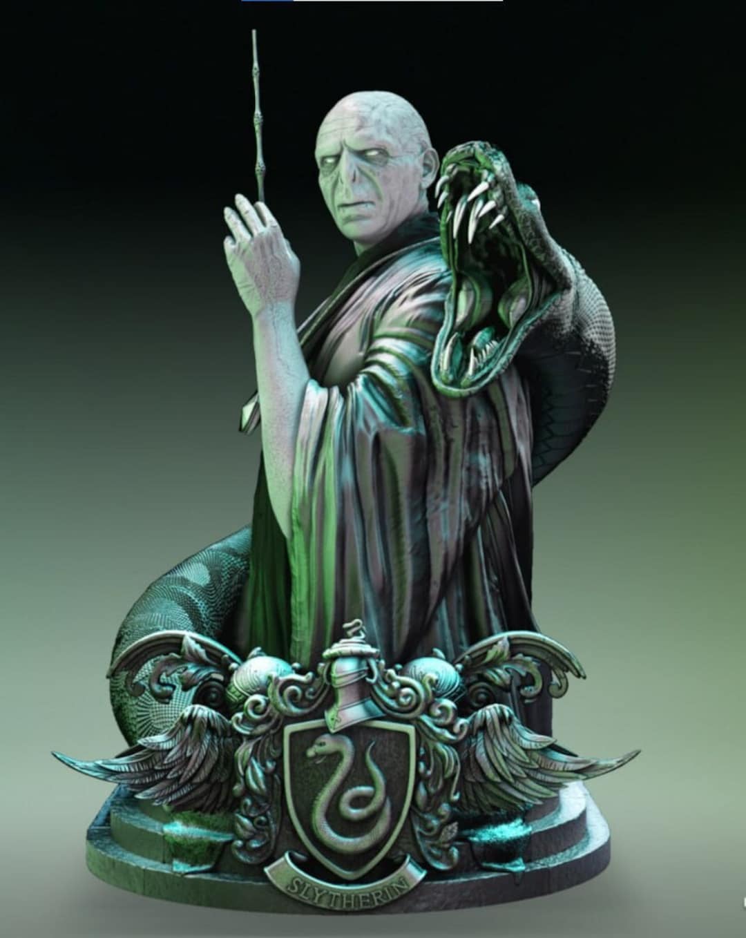 Lord Voldmort 320mm Bust 3D STL File - Slyterin Figure - 3D Printer - Etsy