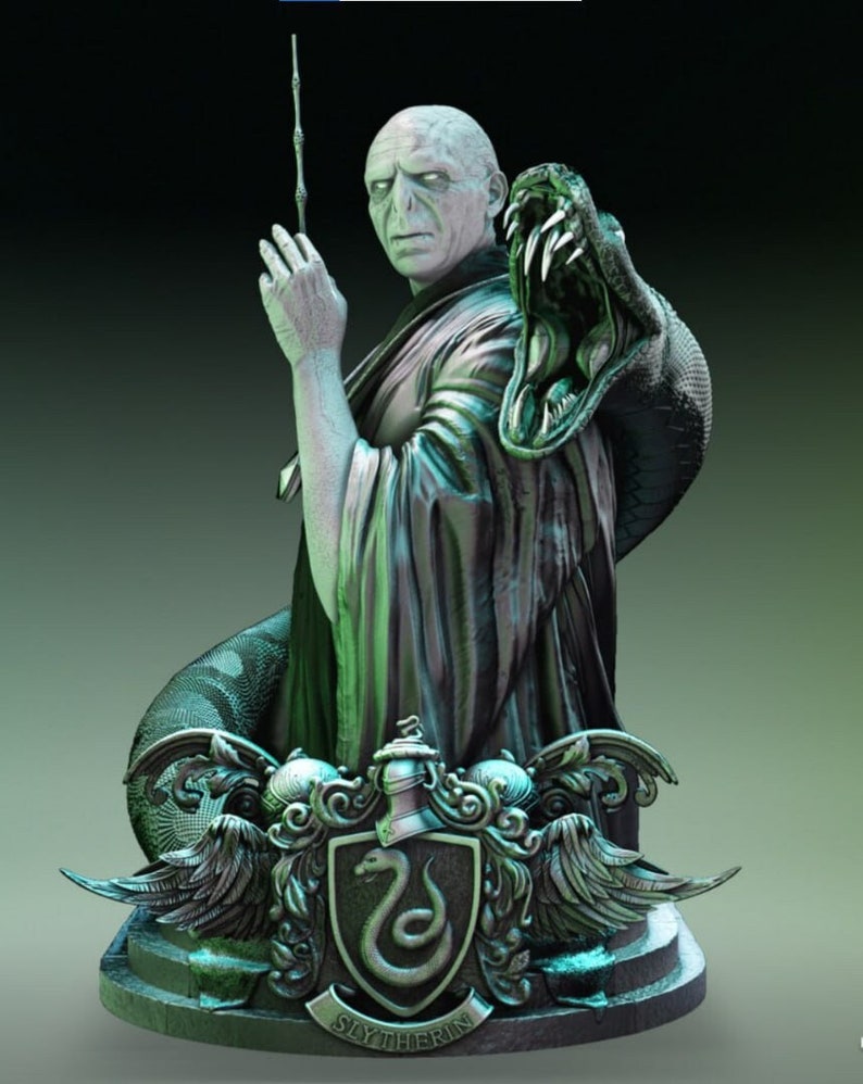 Lord Voldmort 320mm Bust 3D STL File - Slyterin Figure - 3D Printer - Etsy