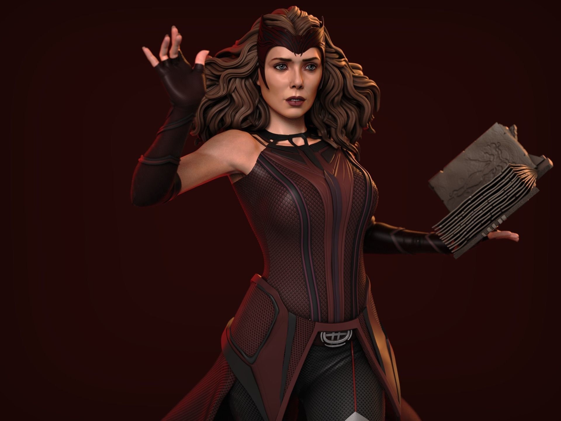 Scarlet Witch - Wanda Maximoff 3D STL File - Scarlet Witch Figure ...