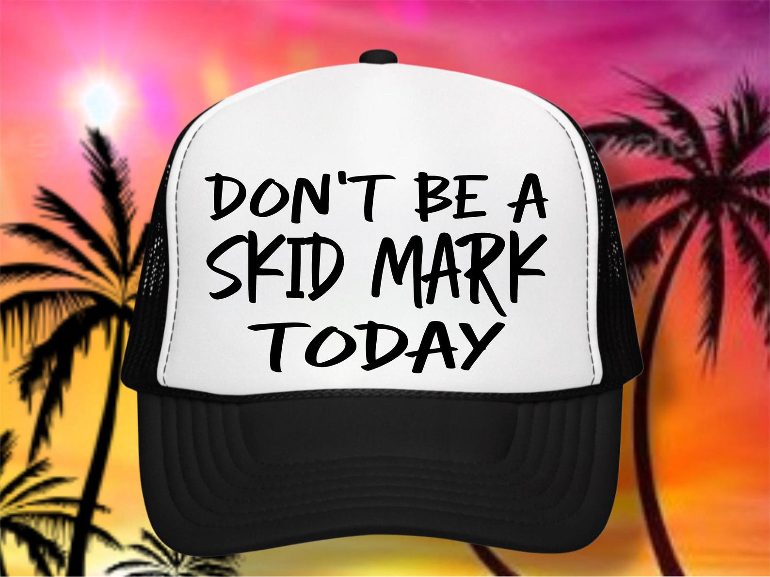 Don't Be a Skid Mark Today Trucker Hat, Funny Poop Humor, Sarcastic ...