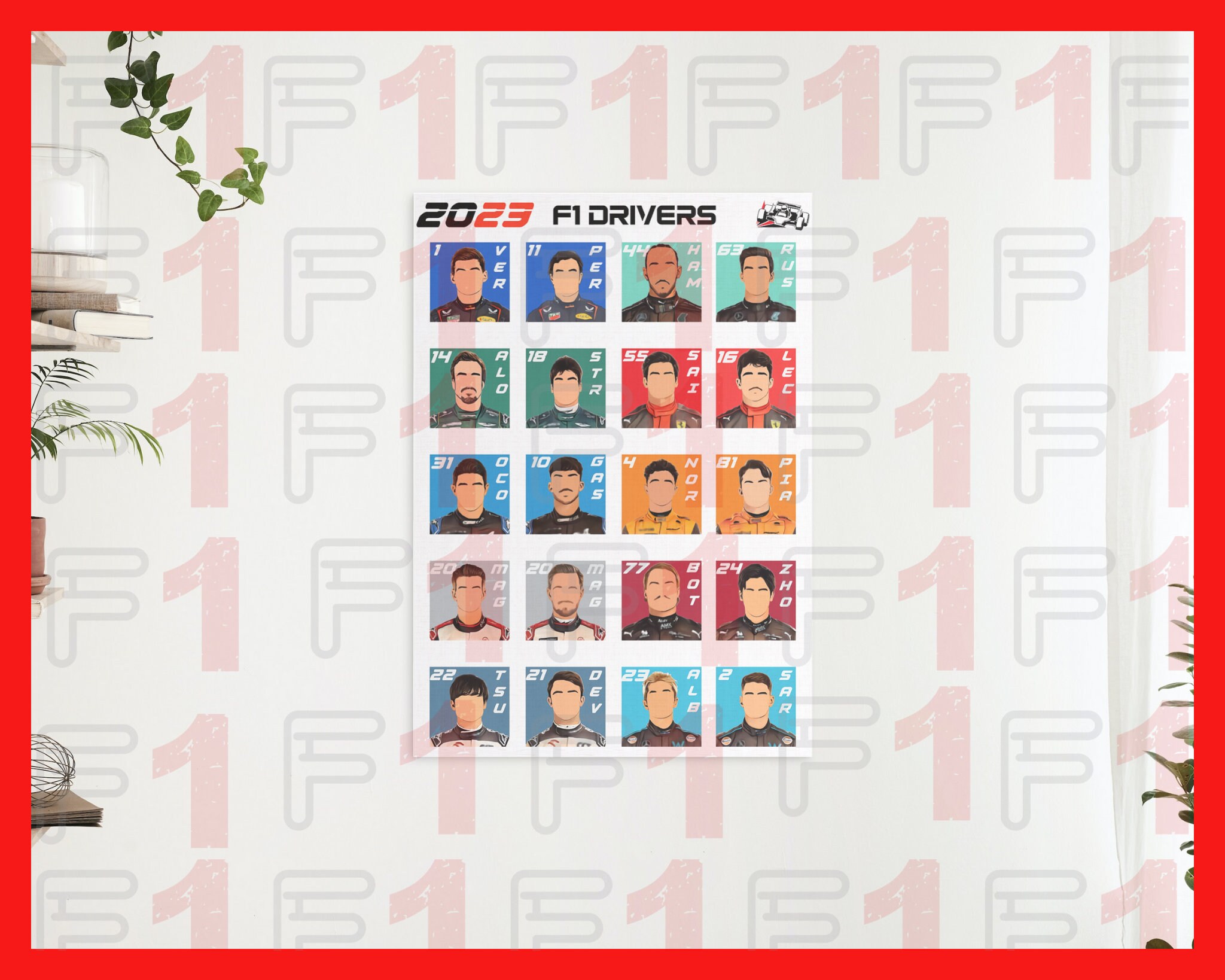 F1 Drivers 2023 Digital Download PNG Jpg Svg Pdf Formula - Etsy