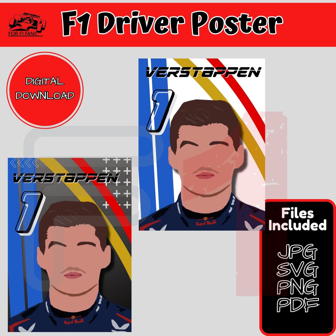 F1 Driver Opening Title | Digital Download | SVG PNG | Formula One ...