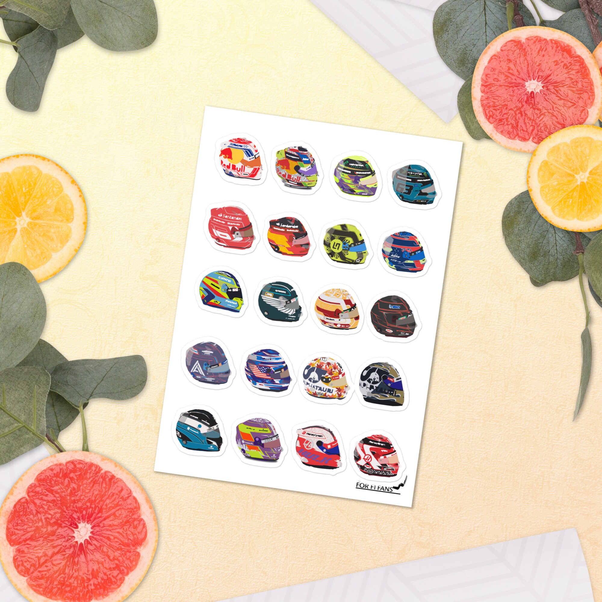 F1 Driver Helmet Stickers Formula 1 2023 Season F1 Stickers, F1 Gift ...