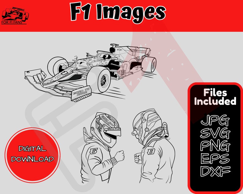 F1 Themed Images | Digital Download | SVG PNG | Formula One Printable ...