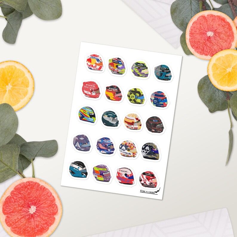 F1 Driver Helmet Stickers Formula 1 2023 Season F1 Stickers, F1 Gift ...