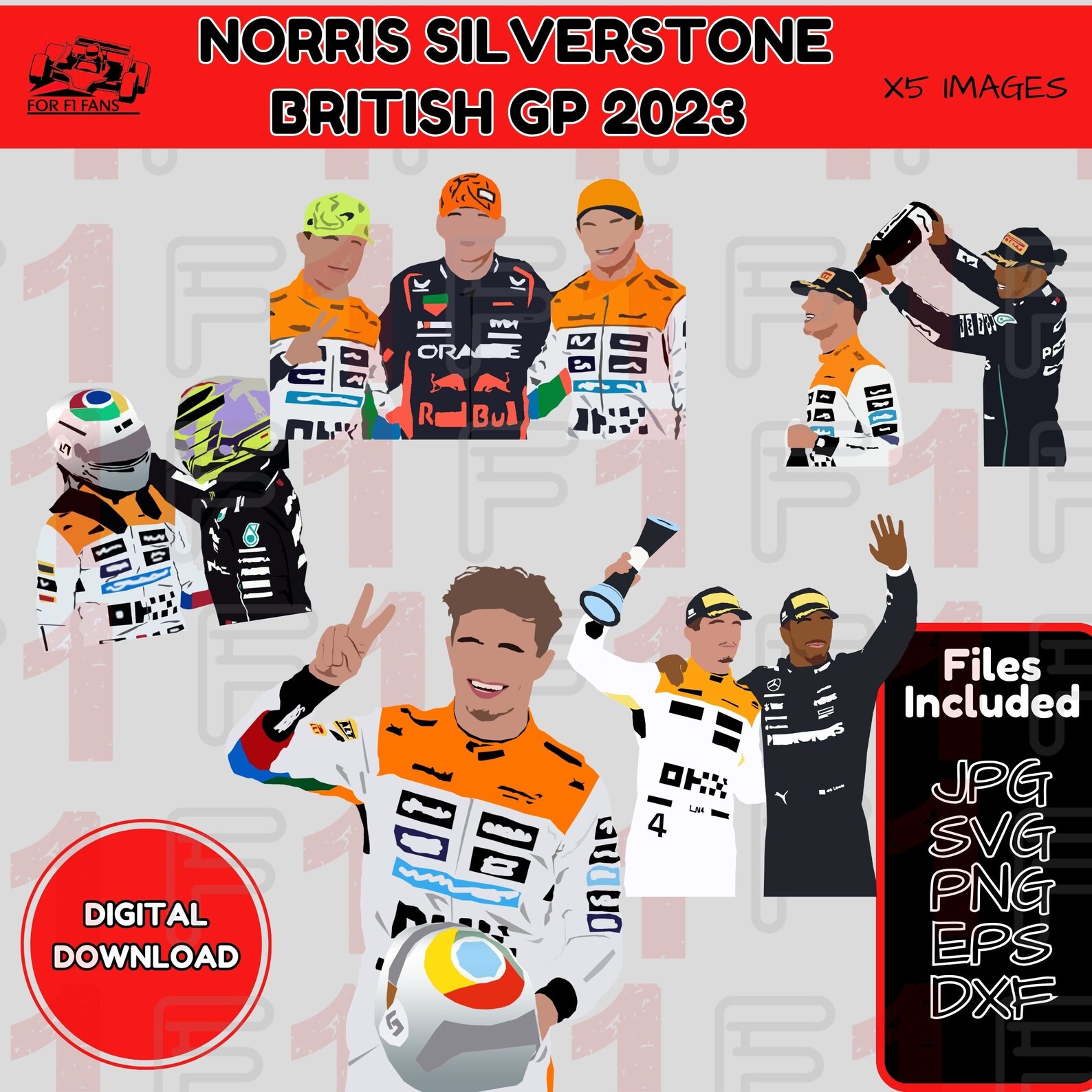Lando Norris Silverstone British GP 2023 Images Digital Download SVG ...