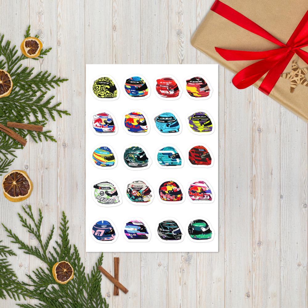 F1 Driver Helmet Stickers Formula 1 2024 Season F1 Stickers, F1 Gift ...