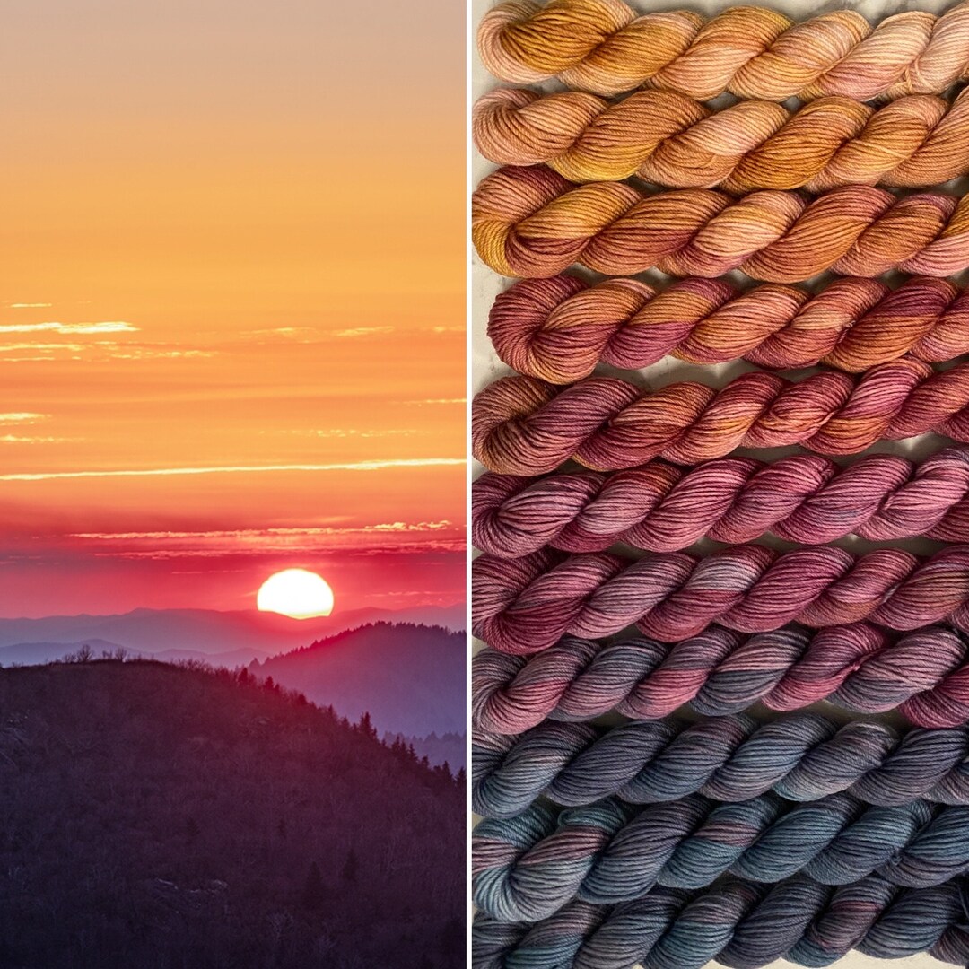 Mini Fade Set-mountain Sunset sock - Etsy