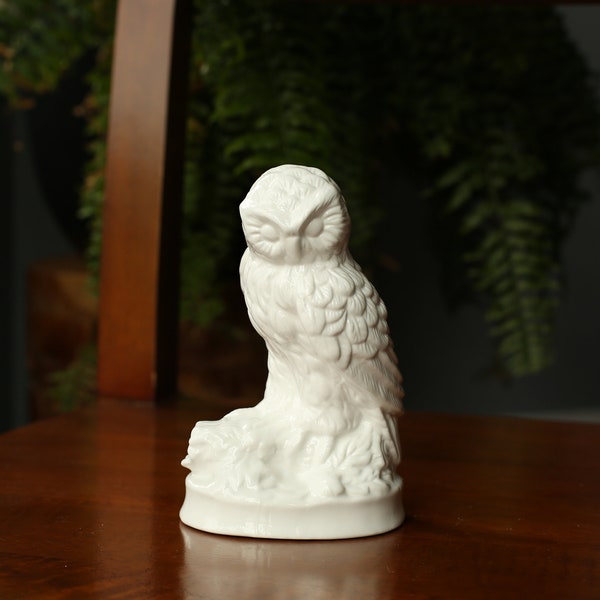 White Ceramic Owl - Etsy