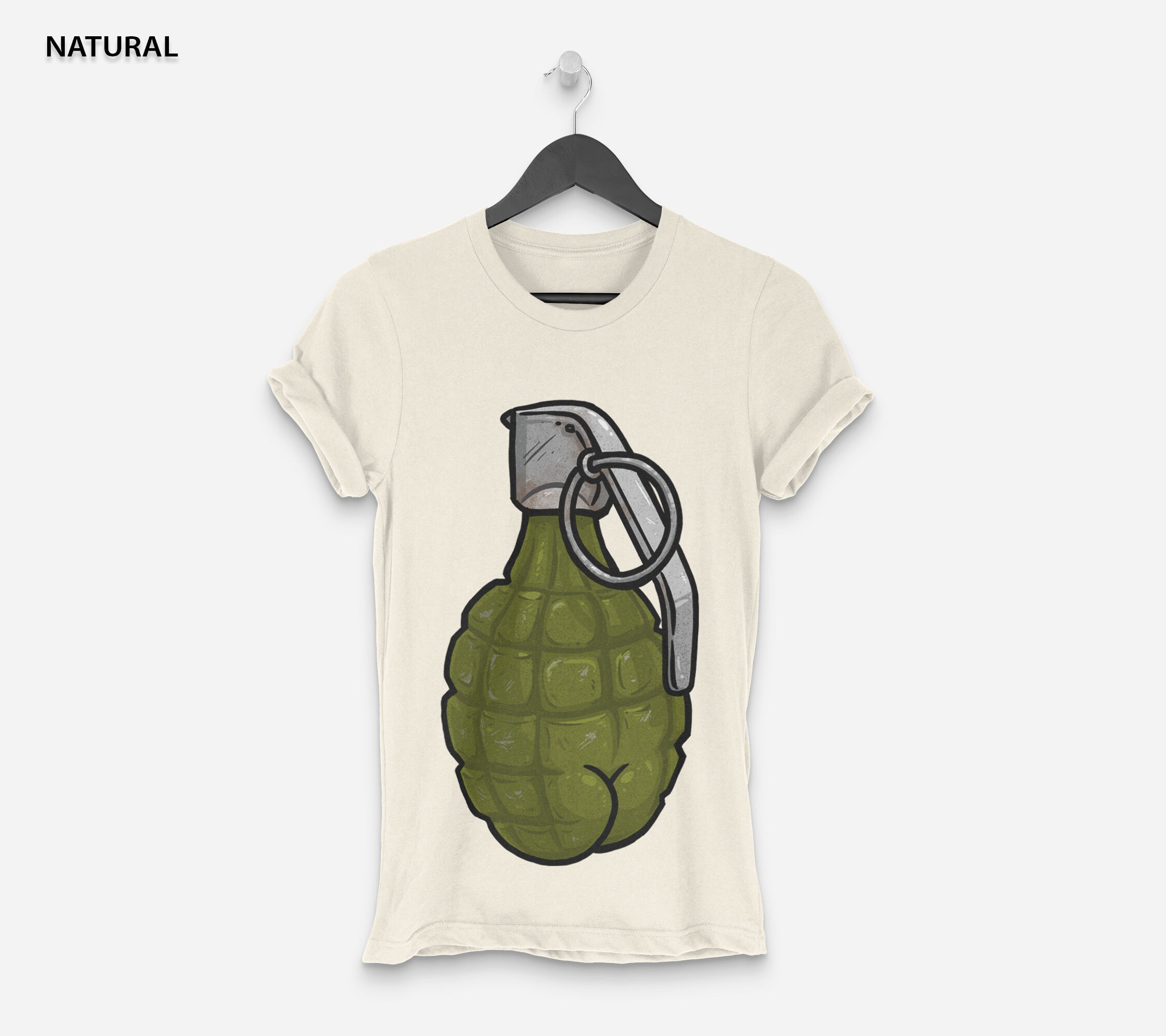 Grenade Butt Graphic T-shirt Humor Pun Explosive Butt - Etsy UK