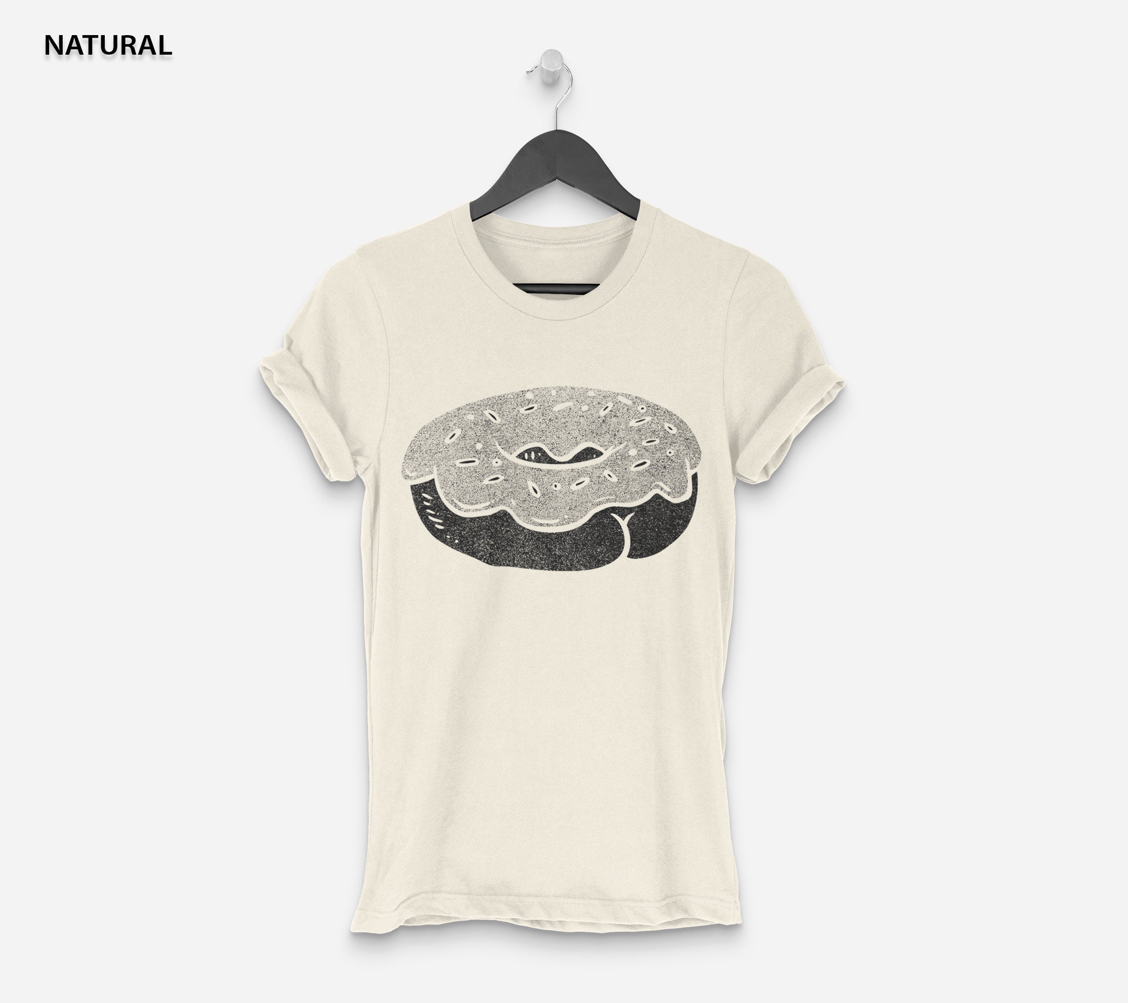 Donut Butt mono Color Edition Graphic Tee Food Pastry Butt - Etsy
