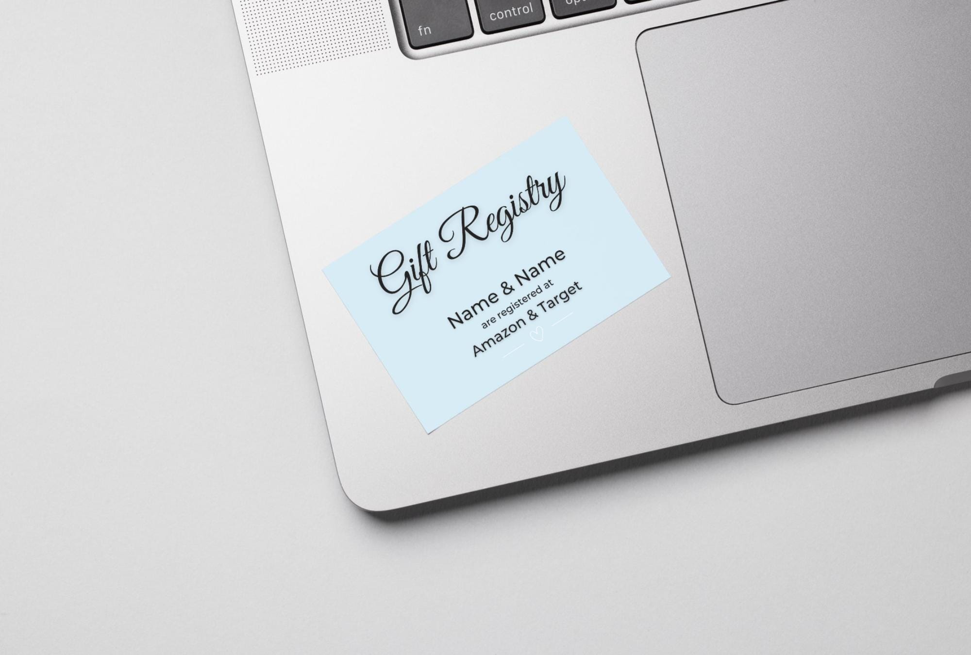 Blue Registry Card Template | Wedding Registry | Bridal Shower Registry ...