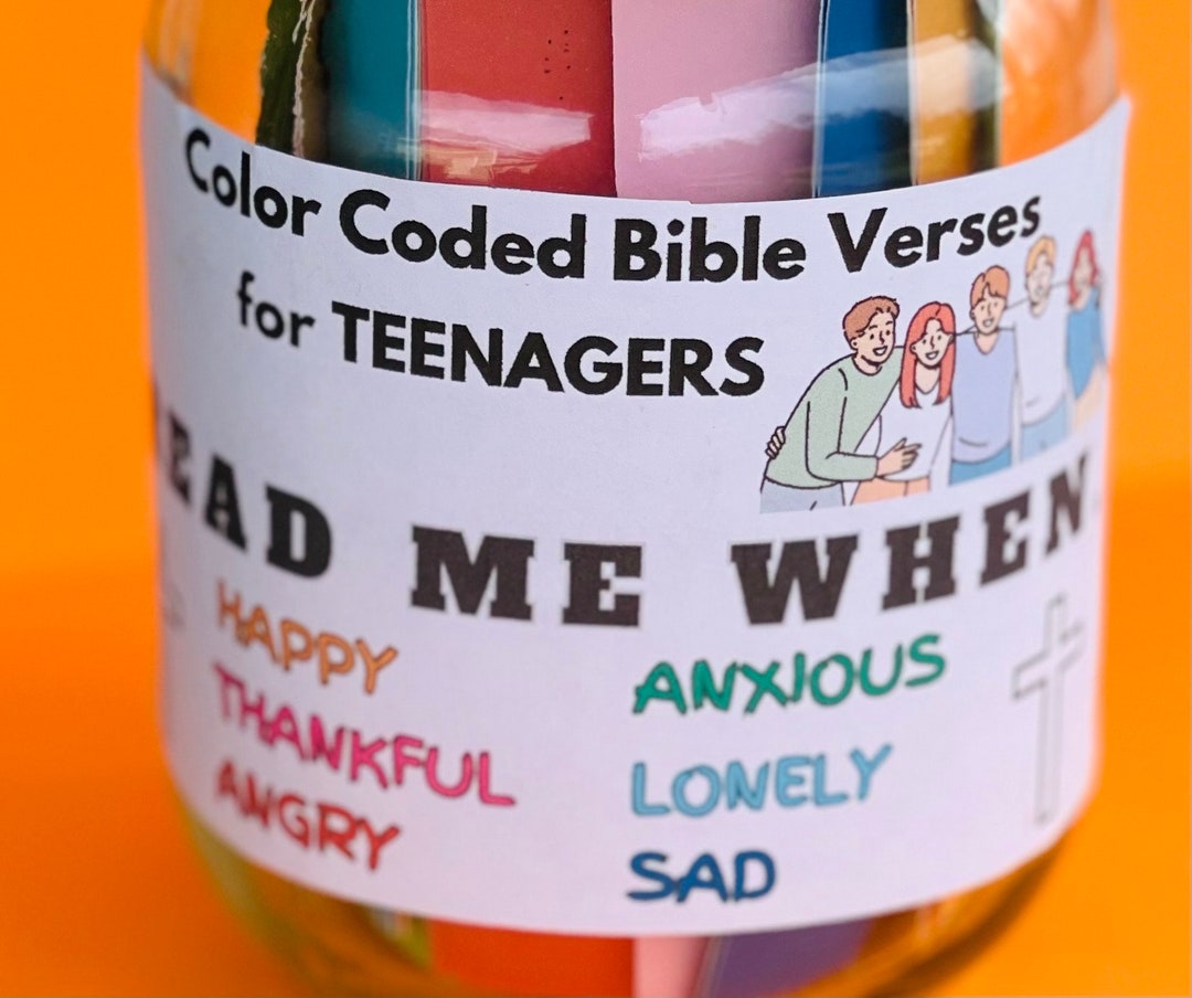 HANDMADE BY ME Bible Verses Jar for Children, Bible Verses for Emotions ...