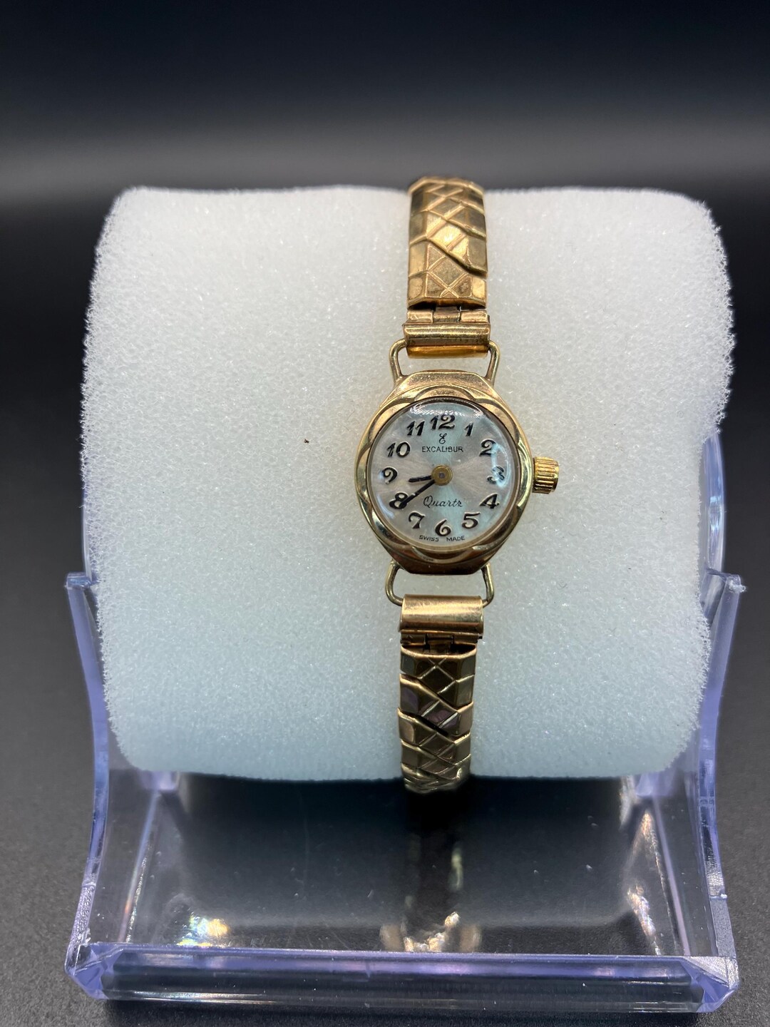 Excalibur Ladies 9ct Solid Gold Quartz Watch - Etsy