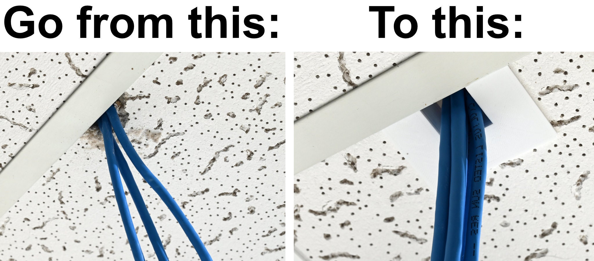 Drop Tile Ceiling Wiring/pipe/conduit Grommet Custom 3D Printed - Etsy