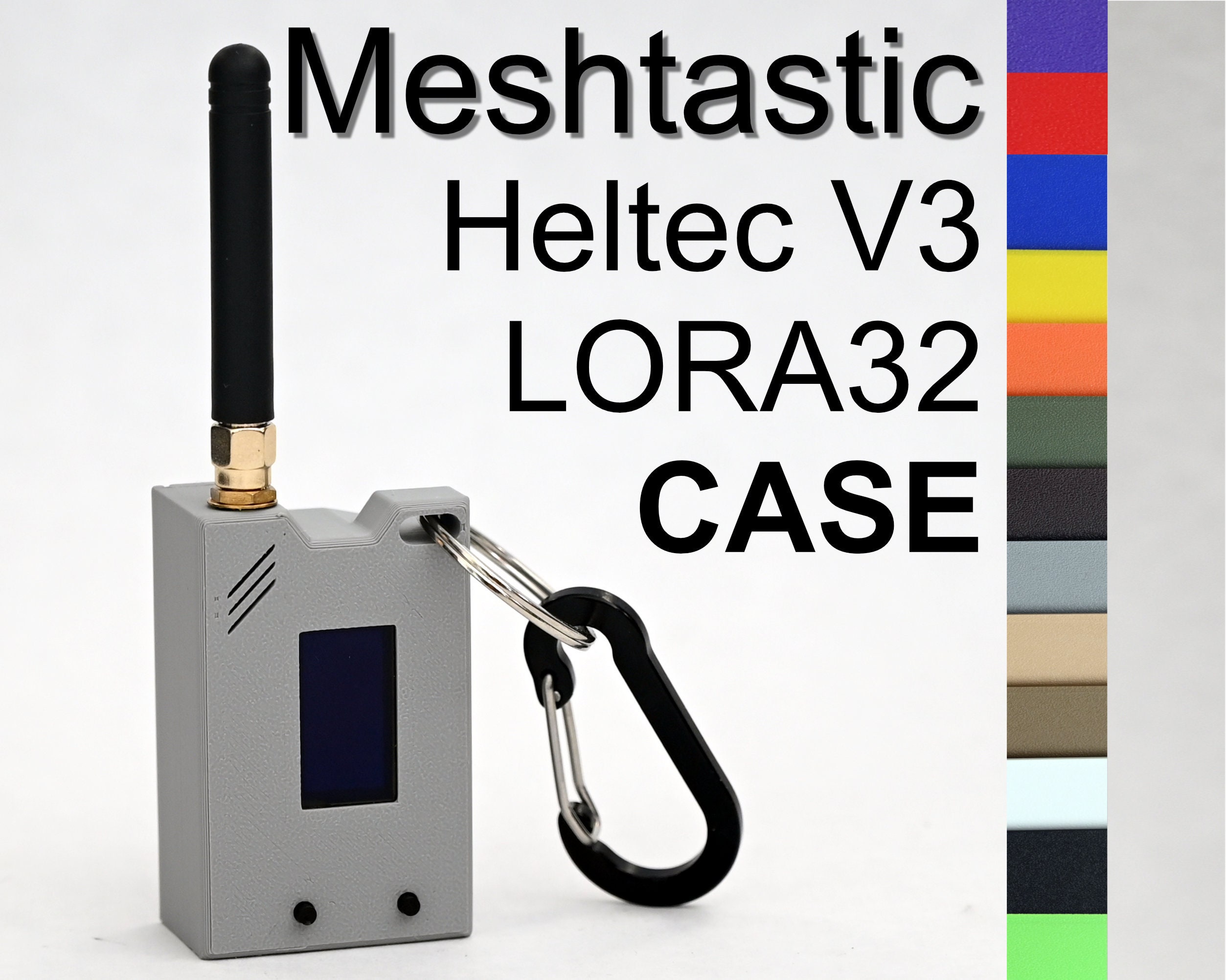 Custom Lora32 Heltec V3 Meshtastic Case 3d Printed Free Accessories Etsy